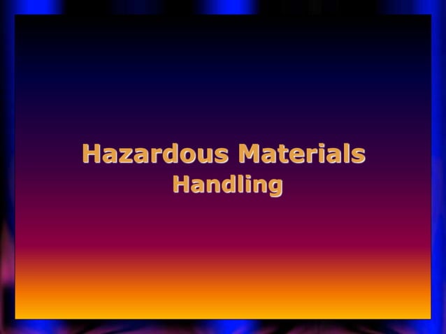 HAZCOM Training PPT.ppt | First Aid | Injuries