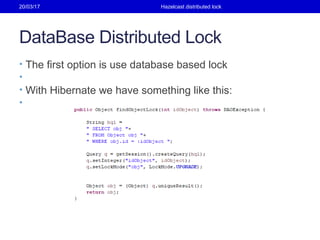 Hazelcast Distributed Lock | PPT