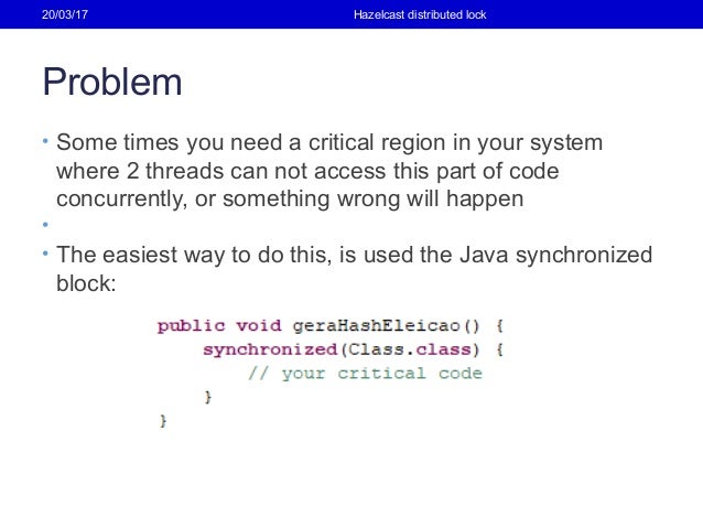 Hazelcast Distributed Lock