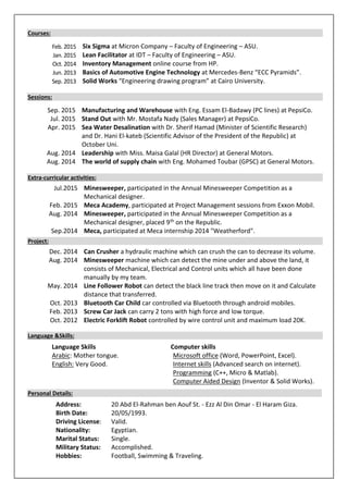 Hazem Mahmoud CV | PDF