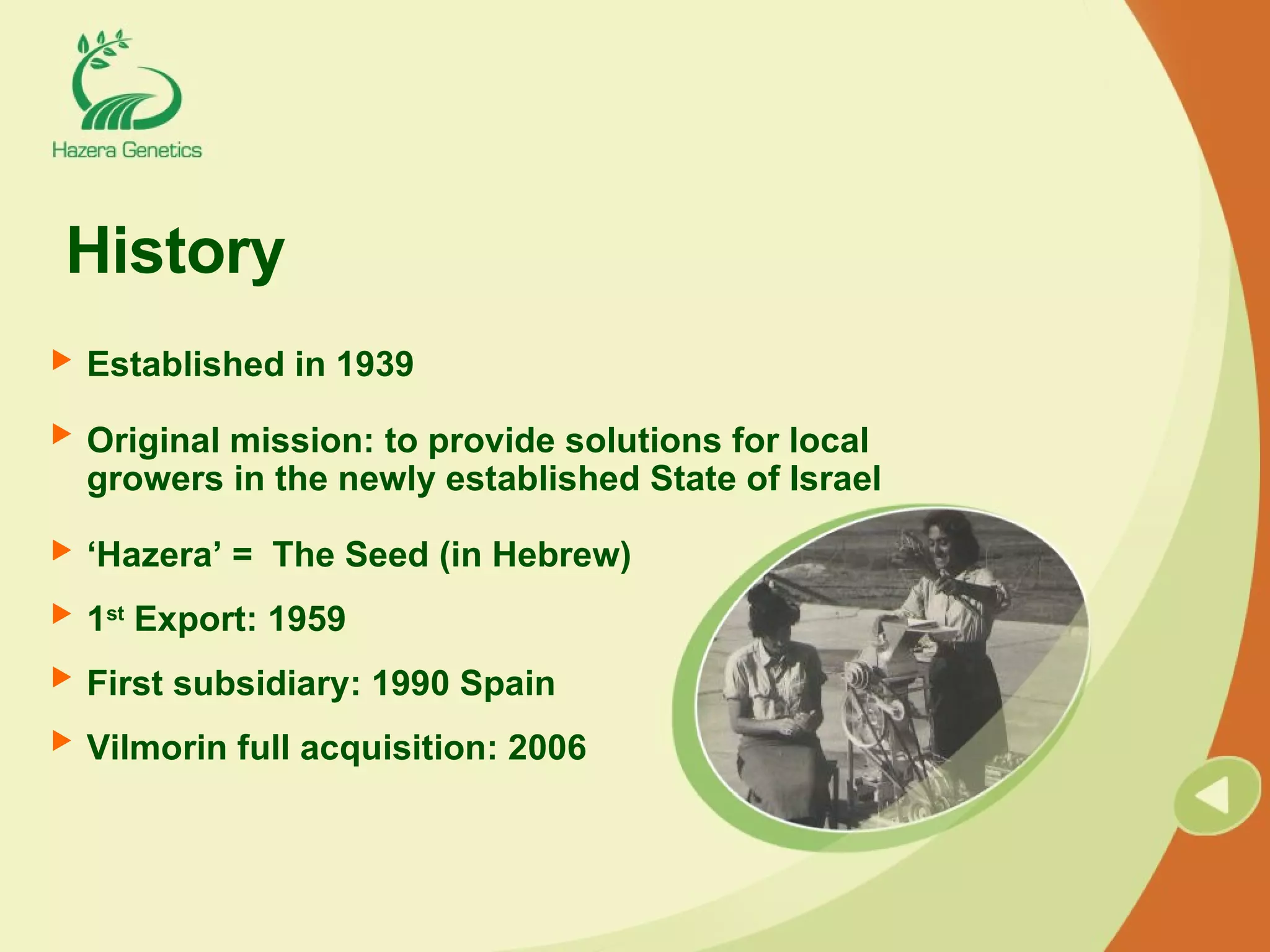 Hazera Genetics Presentation | PPT