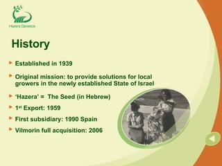 Hazera Genetics Presentation | PPT