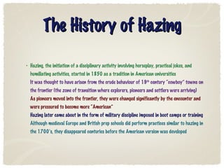 Hazing Powerpoint | PPT