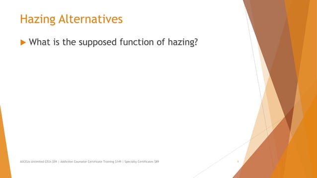 Hazing prevention in high school and college | PPT