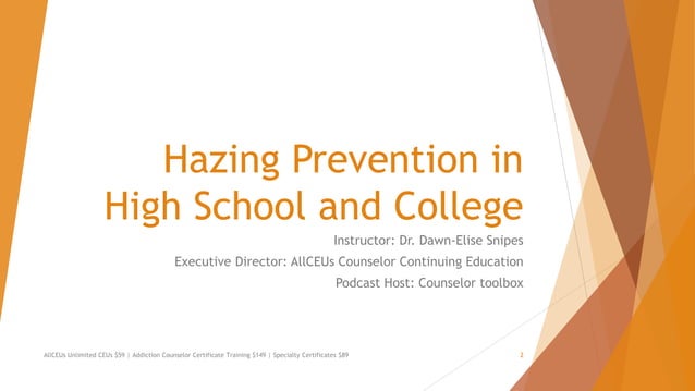 Hazing prevention in high school and college | PPT