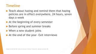 Hazing prevention in high school and college | PPT