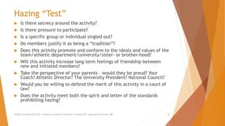 Hazing prevention in high school and college | PPT