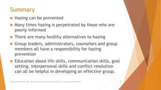 Hazing prevention in high school and college | PPT