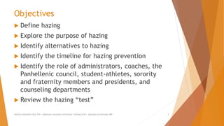 Hazing prevention in high school and college | PPT