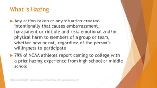 Hazing prevention in high school and college | PPT