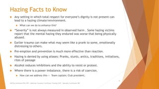 Hazing prevention in high school and college | PPT