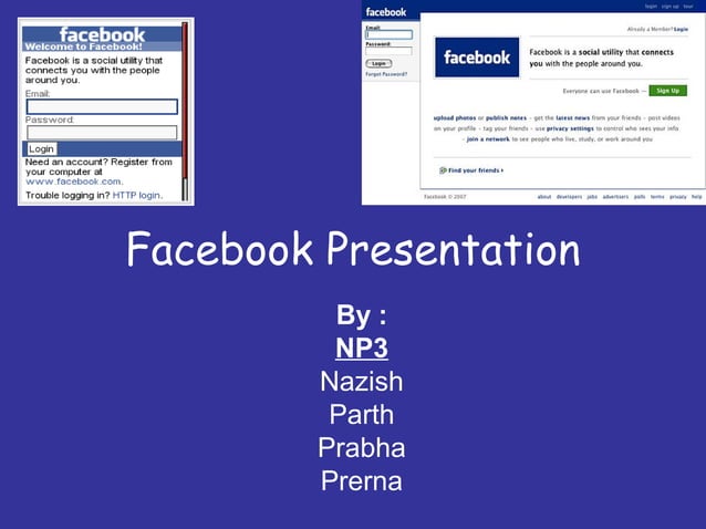Presentation on facebook | PPT