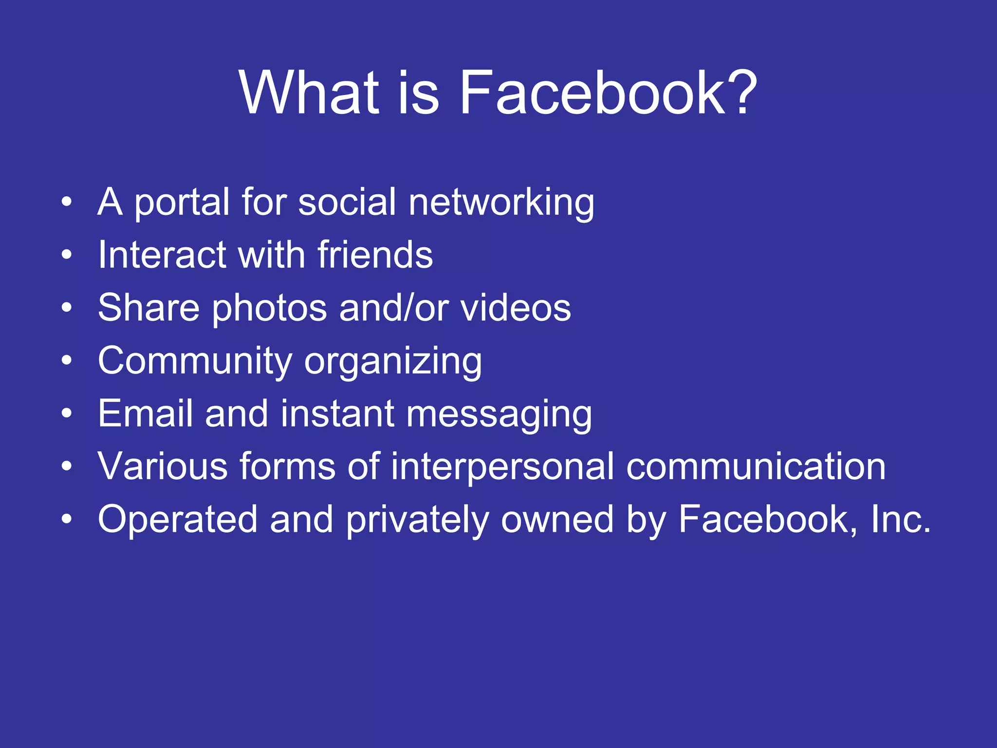 Facebook Presentation