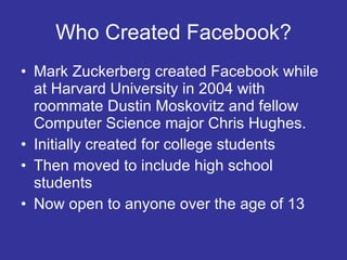 Facebook Presentation | PPT