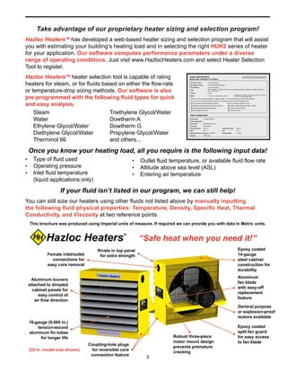 Hazloc Heaters HUH2 Hydronic Unit Heaters | PDF