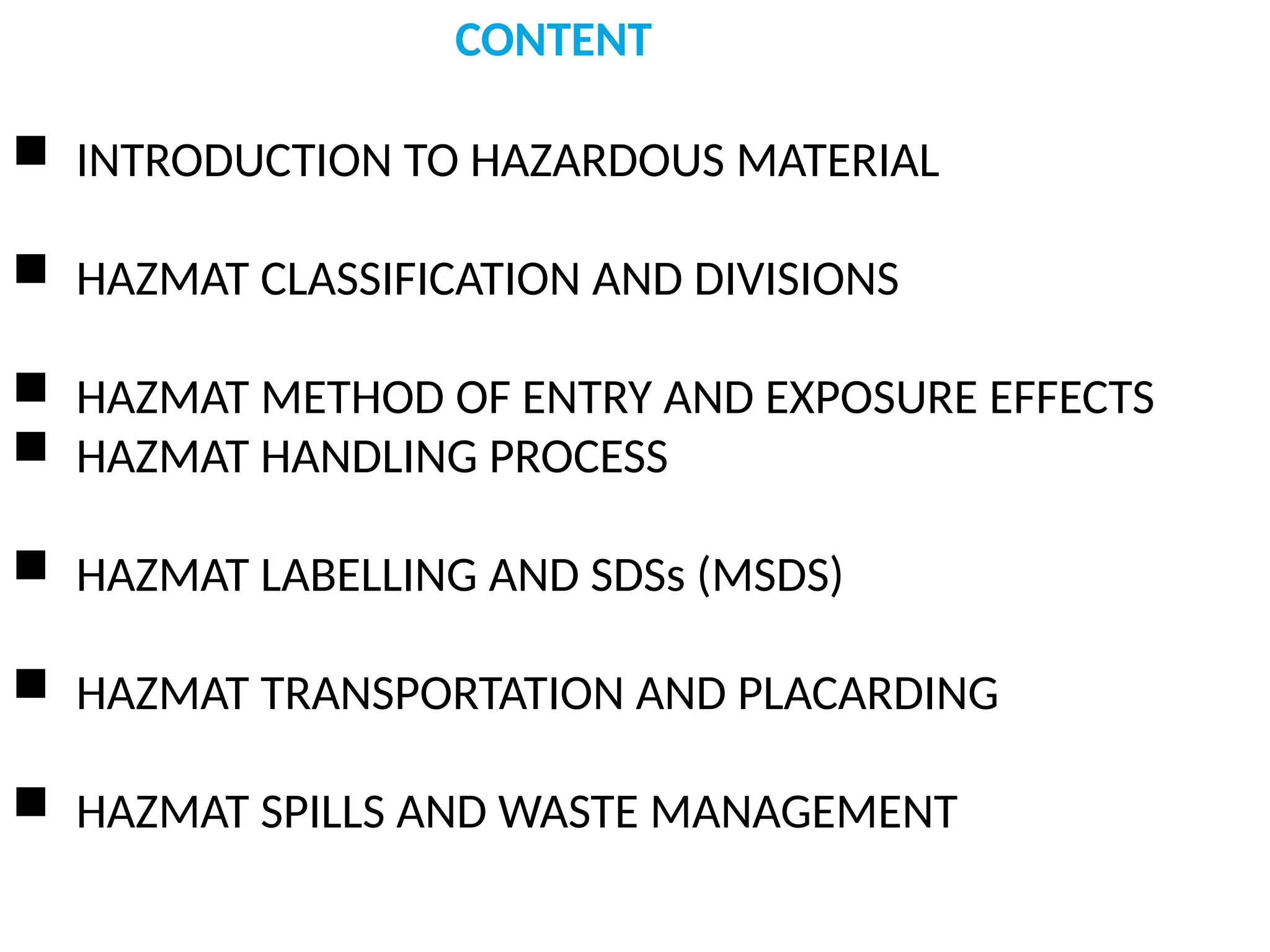 HAZMAT.HAZARDOUS CHEMICALS FOR INDUSTRIAL TRAINING | PPTX