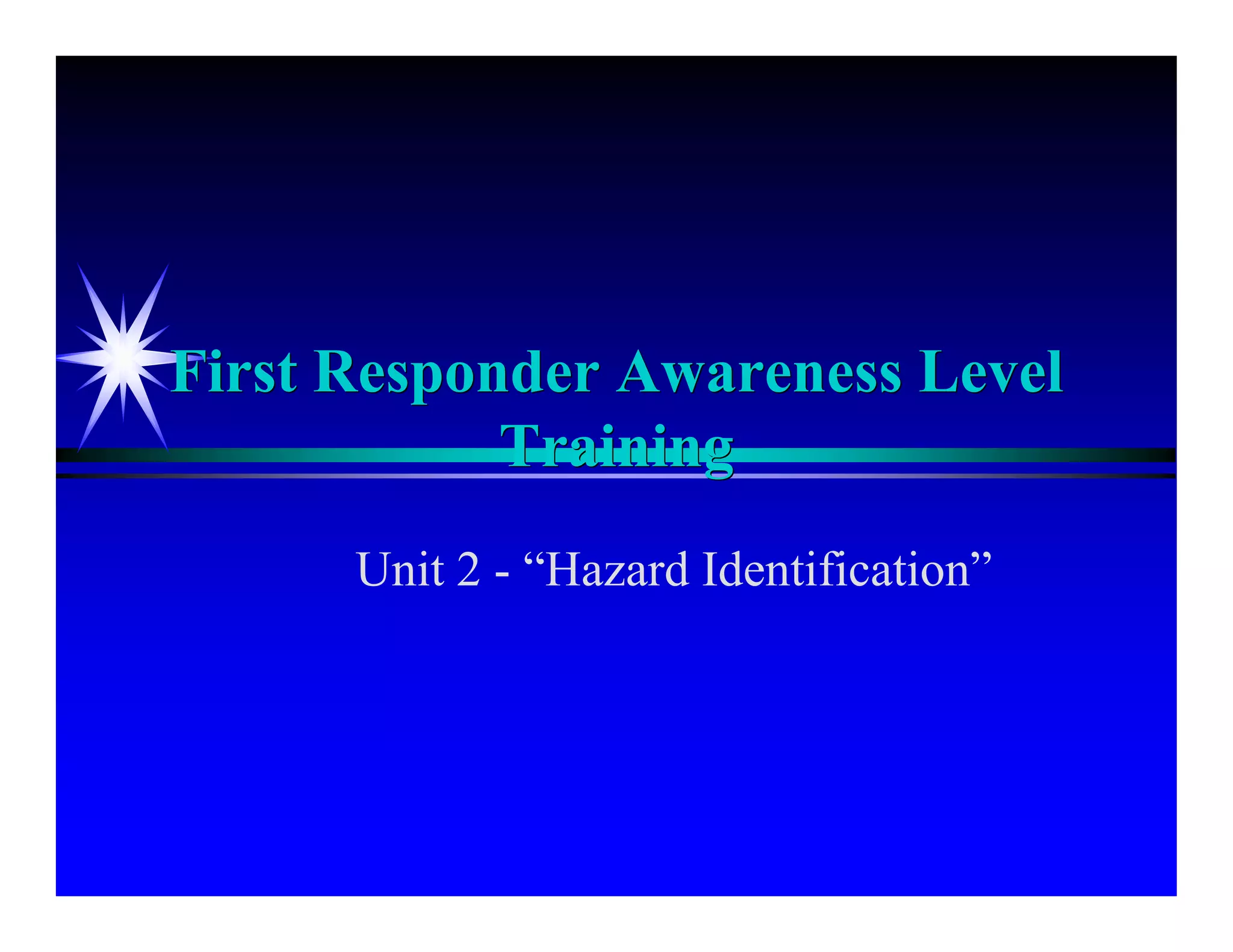 HAZMAT AWARENESS | PDF