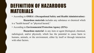 Hazardous Materials | PPTX
