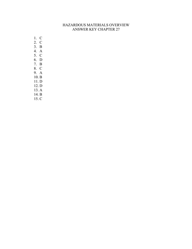 Hazmatoverchap27 | PDF