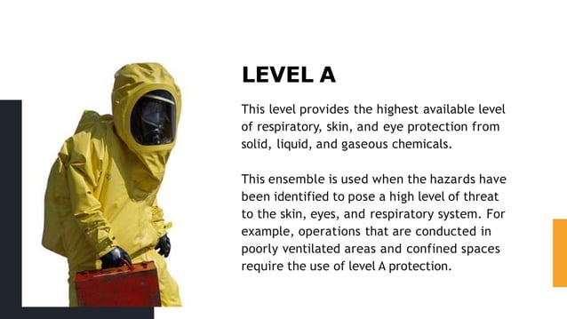 HAZMAT Suits – Levels of Protection | PPTX | Lung and Respiratory ...