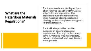 Hazmat Training in Compliance with U.S. Department of Transportation’s ...
