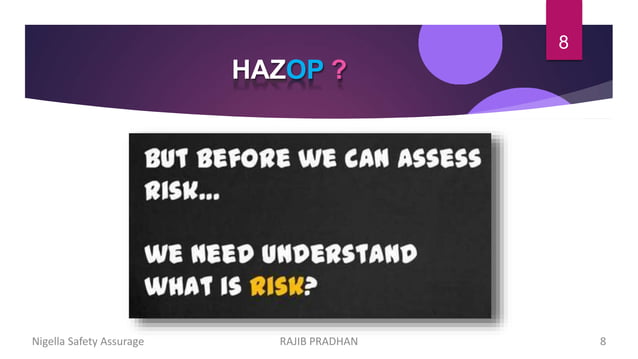 Hazard Operabilty Study (HAZOP) | PPTX