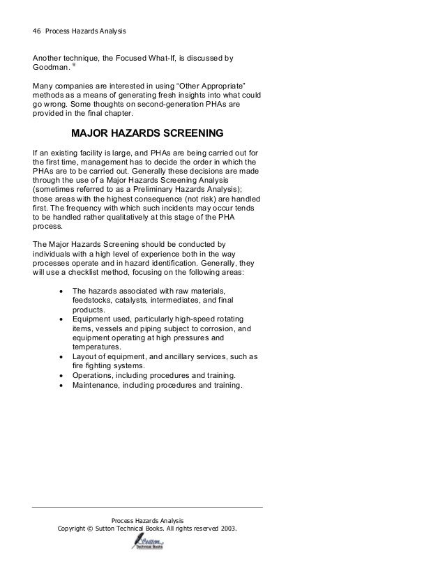 Process Hazards Analysis | PDF