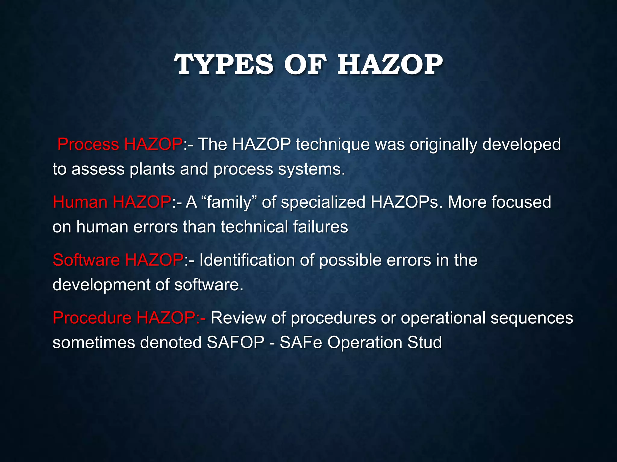 Hazop Hazard and Operability Study | PPTX
