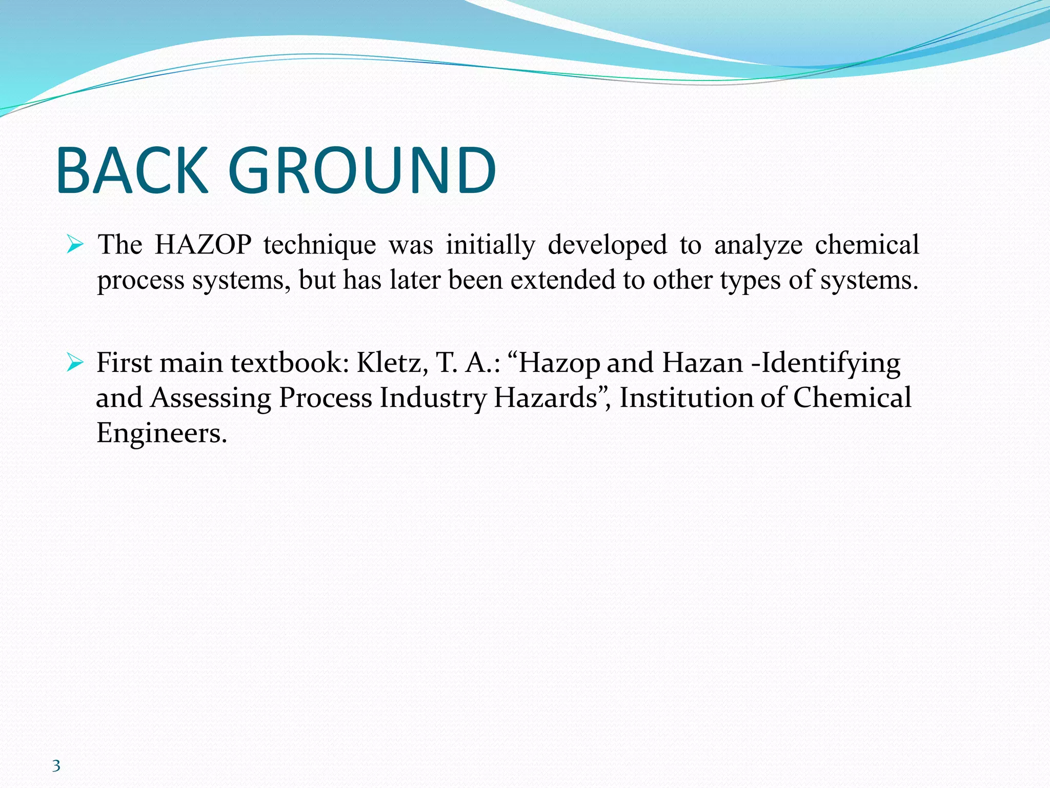 Hazop Hazard and Operability Study | PPTX