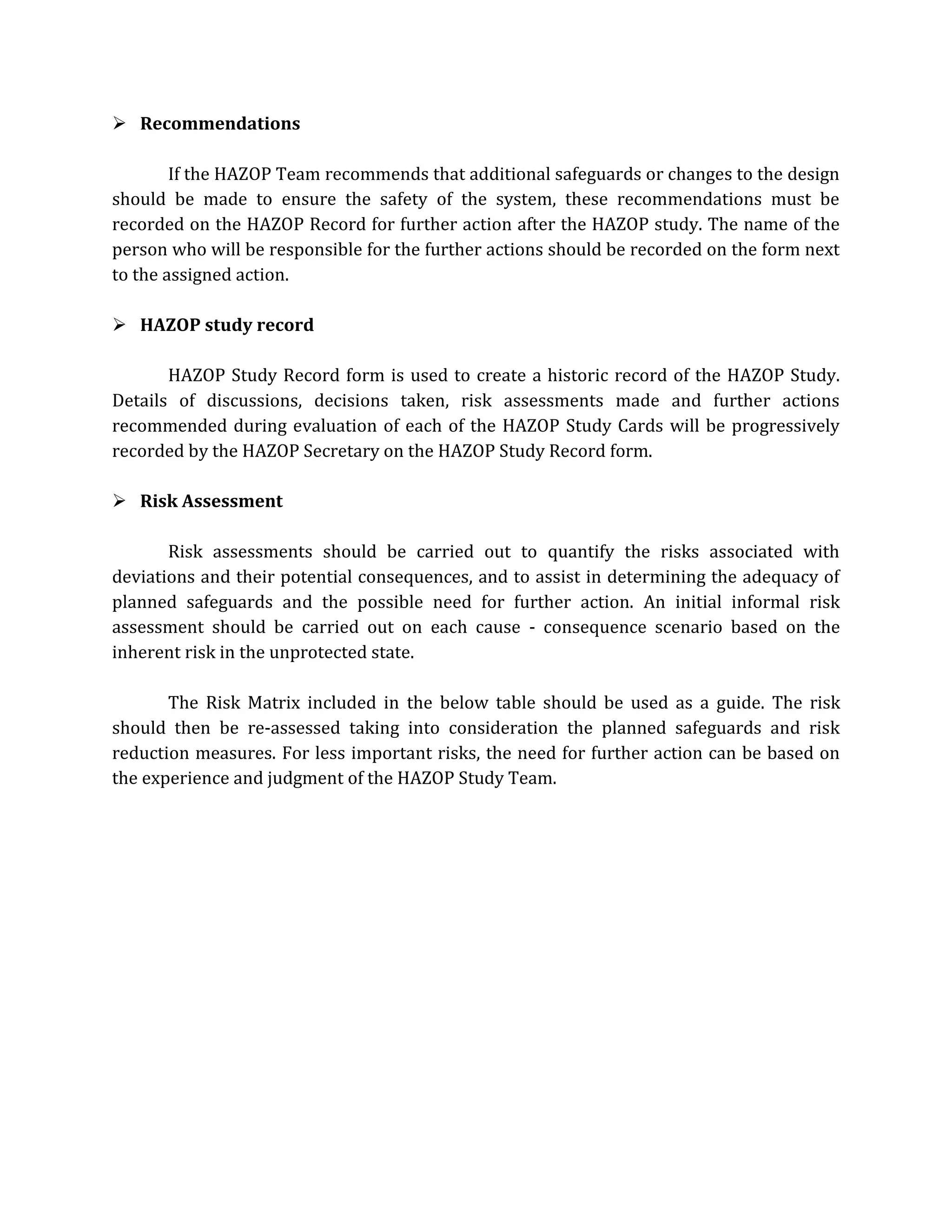 Hazop analysis complete report | DOCX