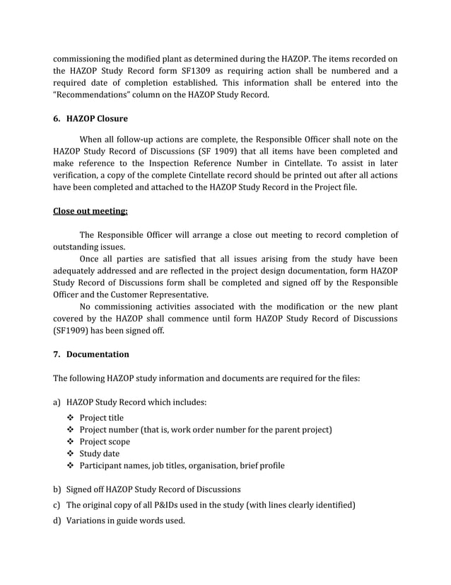Hazop analysis complete report | DOCX | Chemistry | Science