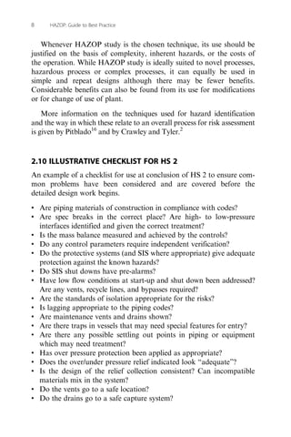 Hazop guide to best practices | PDF