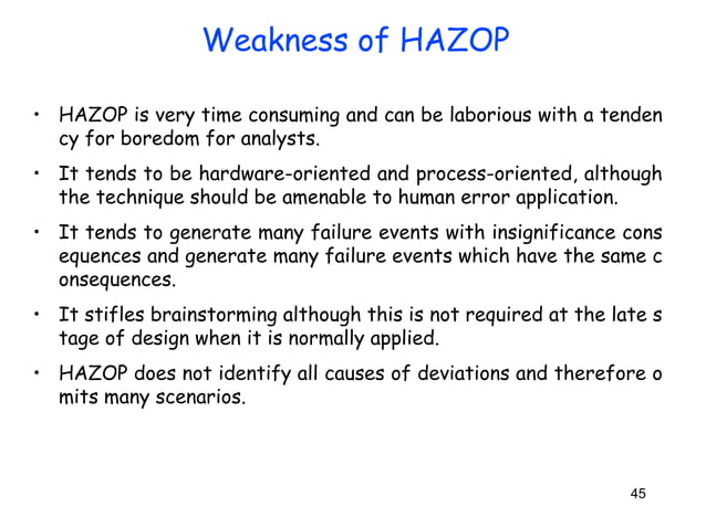 Hazard and Operability Study (HAZOP) | Gaurav Singh Rajput | PPTX