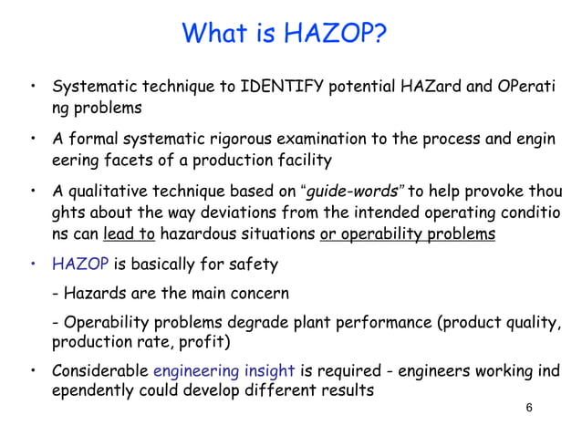 Hazard and Operability Study (HAZOP) | Gaurav Singh Rajput | PPTX