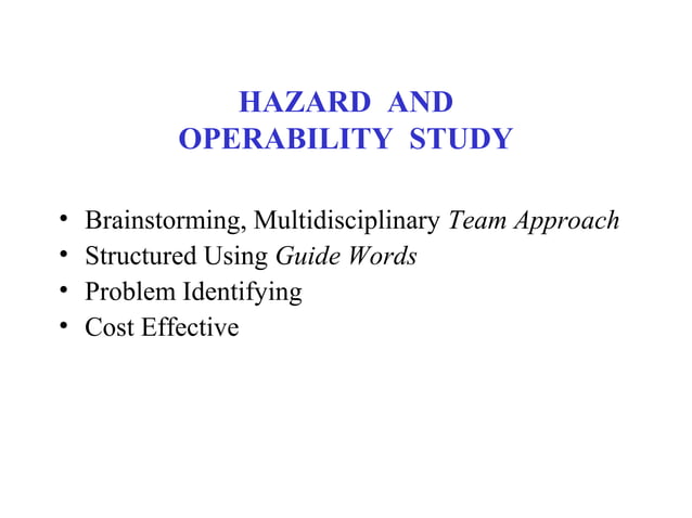 HAZOP I Hazard and operability study I Risk Assessment I Gaurav Singh ...