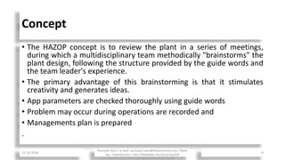 Hazop study training at gujarat safety council | PPTX