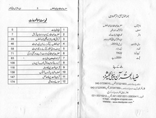 Hazrat abdullah-bin-abdul-muttalib-r-a | PPT