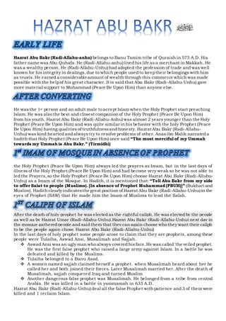 5 Prominent Companion Of The Holy Prophet (Peace Be Upon Him) | DOCX