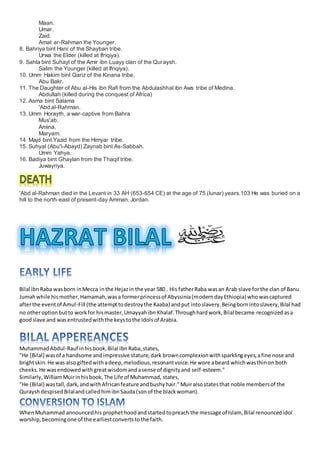 5 Prominent Companion Of The Holy Prophet (Peace Be Upon Him) | DOCX