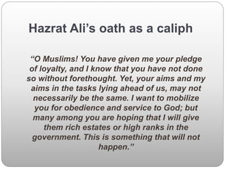 Hazrat ali(ra) | PPTX | Islam | Religion & Spirituality