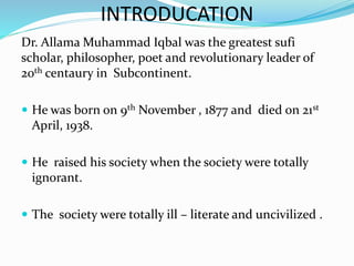 Dr. Allama Muhammad Iqbal | PPTX