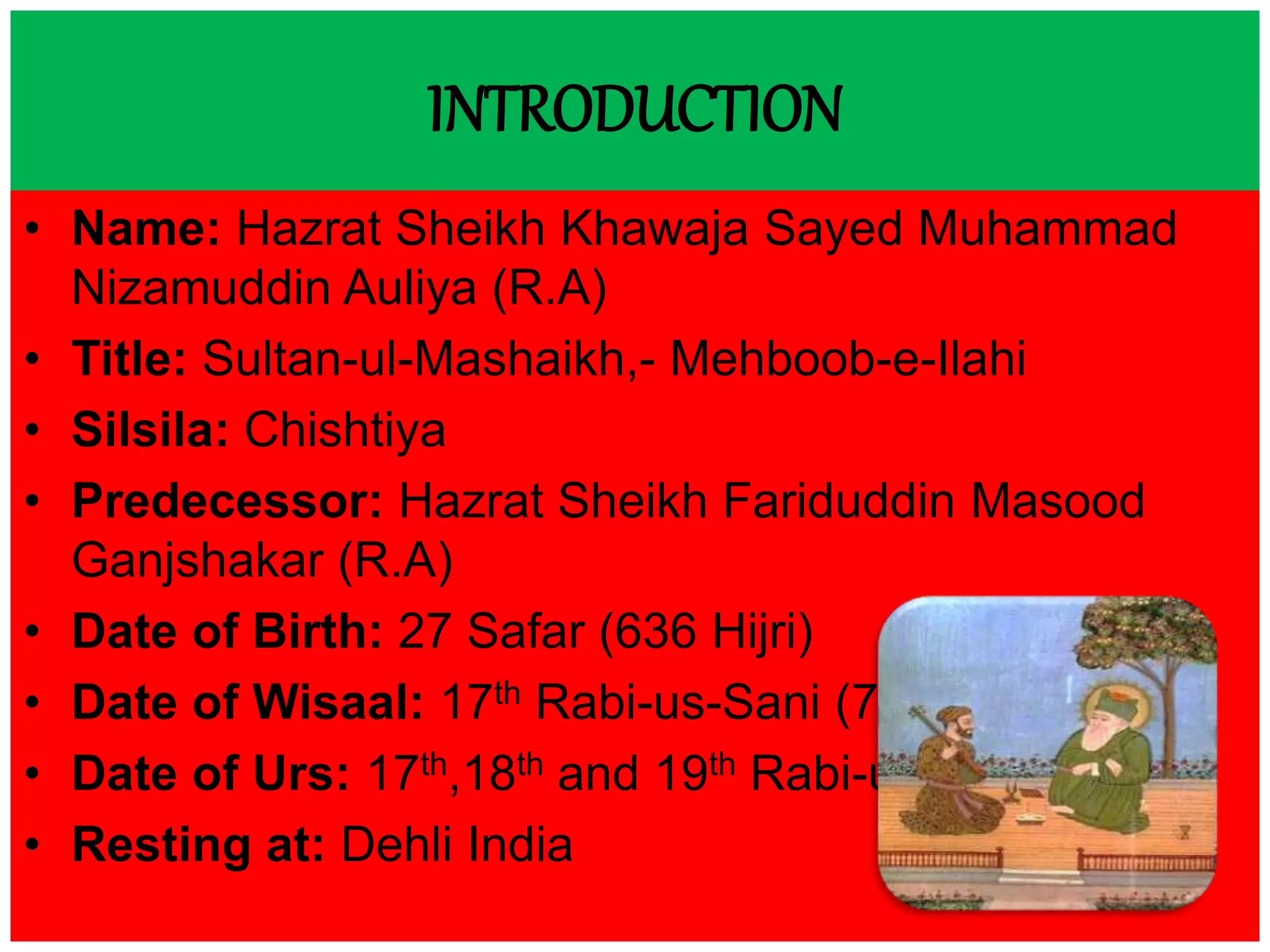 Hazrat Nizamuddin ayliya | PPTX