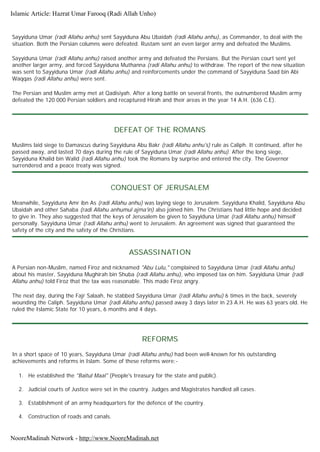 Hazrat umar farooq | PDF