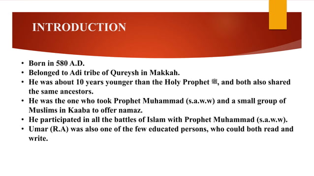 Hazrat umar (R A) | PPTX