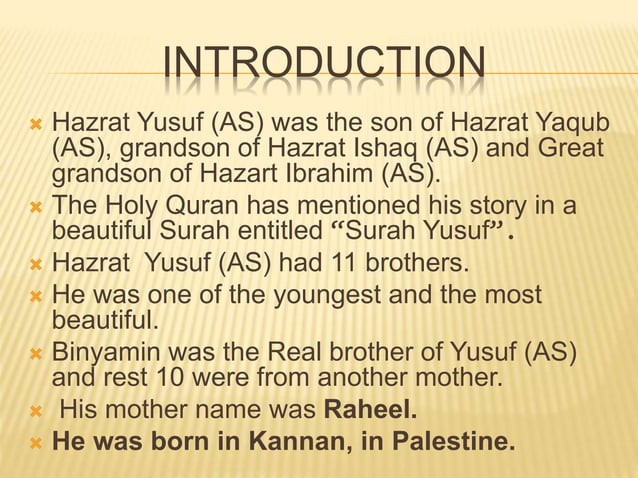 Hazrat Yusuf (AS).pptx