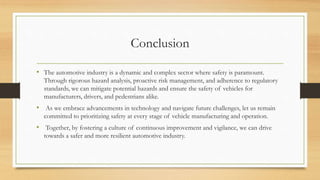 Hazrd Analysis of Automotive Industry (2).pptx | Injuries | Diseases ...
