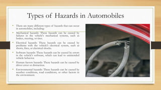 Hazrd Analysis of Automotive Industry (2).pptx | Injuries | Diseases ...