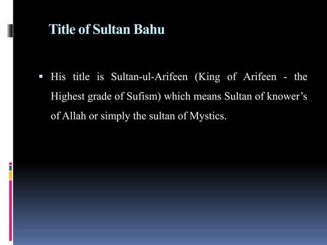 Hazrat Sultan Bahu. | PPT | Free Download