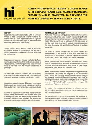 Haztek Brochure | PDF