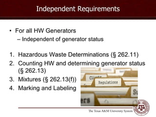 Hazardus Wastes generator important rule .pptx